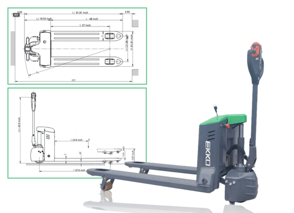 Transpaletas EKKO EP15JLI - Montacargas Dominicana